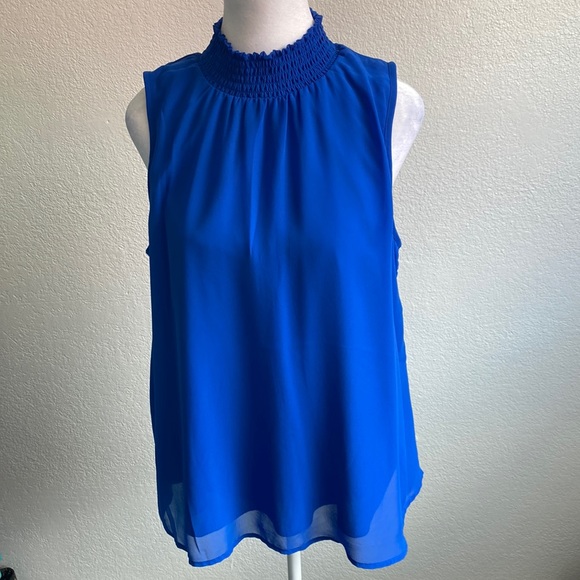 Midnight Sky | Tops | Midnight Sky Sleeveless Flowing Smocked Neck ...